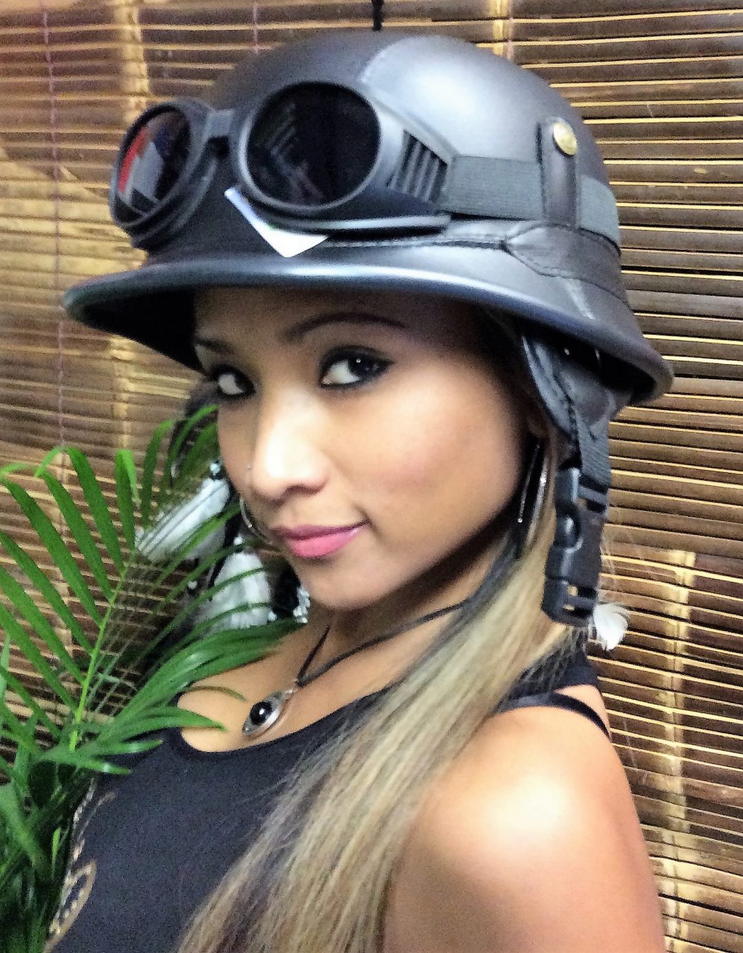 Bulzeye Chopper Helm -L- schwarz incl. Brille Bulzeye Helm schwarz incl ...