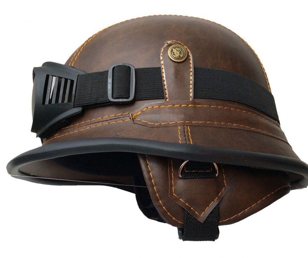 Bulzeye Chopper Helm -S- braun incl. Brille Bulzeye Helm braun incl ...